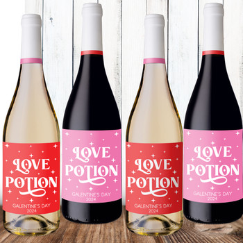 Love Potion Valentine's Day Personalized Wine Labels