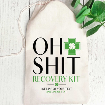 St. Patrick’s Day Oh Shit Recovery Kit Bags – Shamrock Party Favors