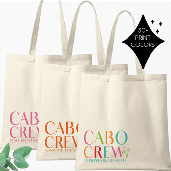 Cabo Crew Tote Bags – Personalized Mexico Girls Trip Gifts