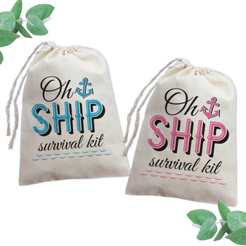 Oh Ship Hangover Kit Drawstring Canvas Bags
