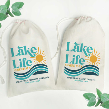 Lake Life Essentials Gift Bags – Custom Cabin & Weekend Party Favors