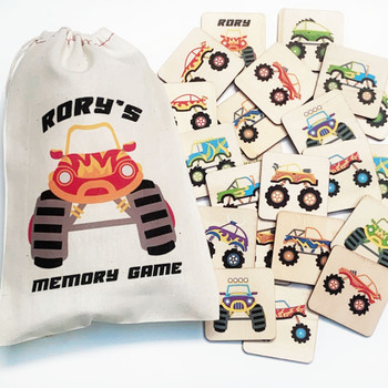 Personalized Monster Truck Memory Game – Custom Learning Toy for Kids