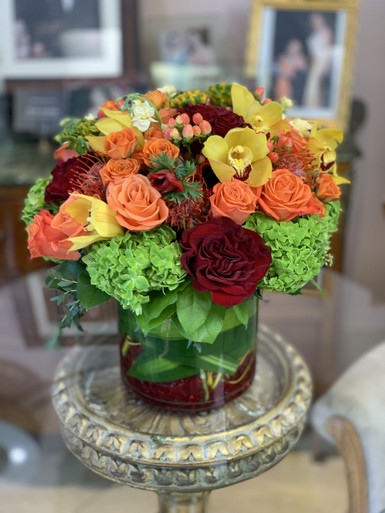 Fall Cylinder Flowers