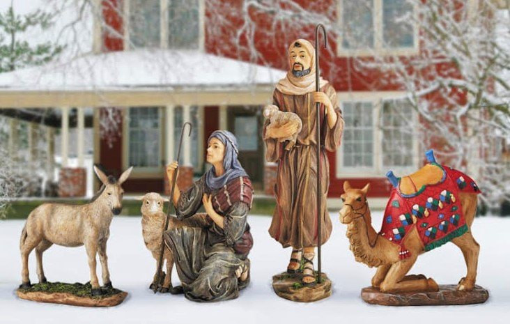 Outdoor Real Life Nativity - Shepherd, Camel, and Donkey Set ...