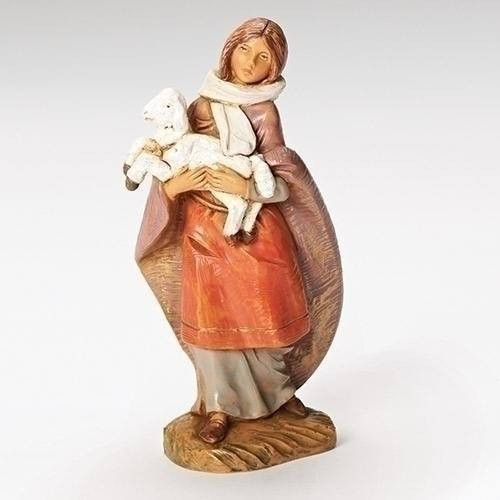 Fontanini Nativity Figures - Emma the Shepherdess - 5" - Giftswithlove,Inc.