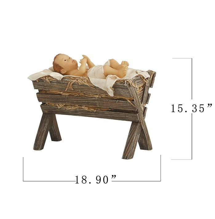 Three Kings Outdoor Metal Nativity Set - 12 Piece