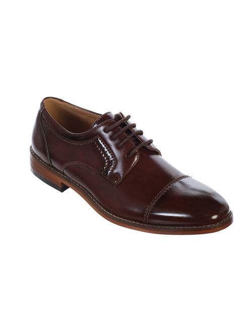 Boys Matte Leather Brown Shoes - Giftswithlove,Inc.