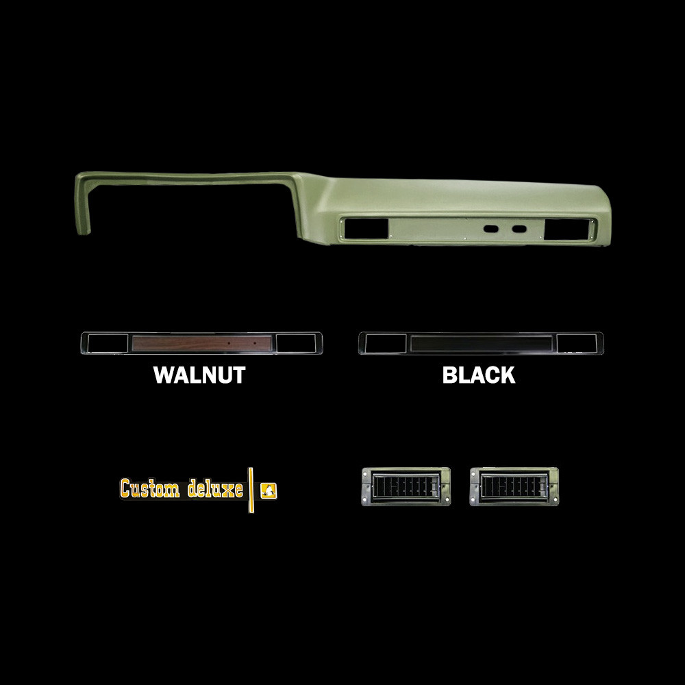 1973-74 Square Body Chevy Truck Custom Deluxe Vinyl Dash Pad Kit with AC