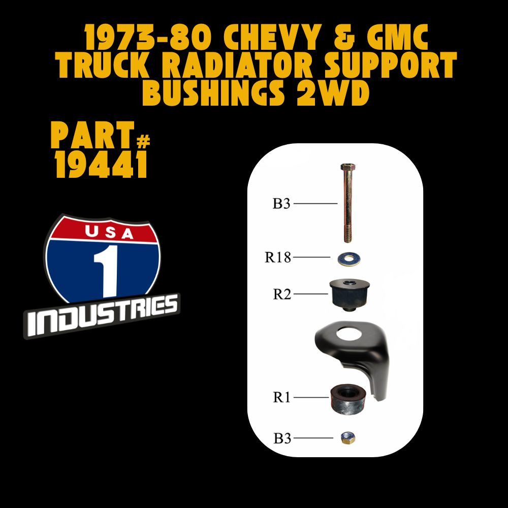 1973-80 Square Body Chevy & GMC Truck Radiator Support Bushings 2WD