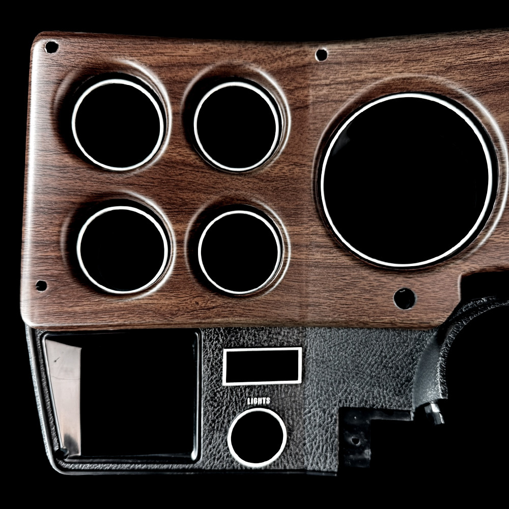1975-77 Square Body Chevy & GMC Truck Woodgrain Dash Instrument Bezel ...