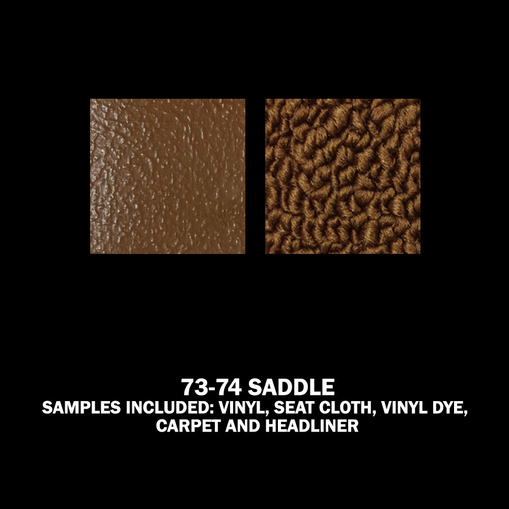 1973-74 Chevy & GMC Square Body Truck Interior Color Sample Kit, Saddle