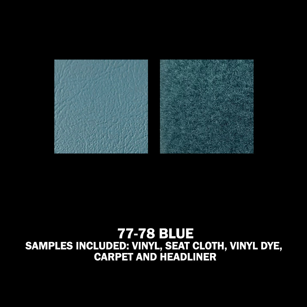 1977-78 Chevy & GMC Square Body Truck Interior Color Sample Kit, Blue