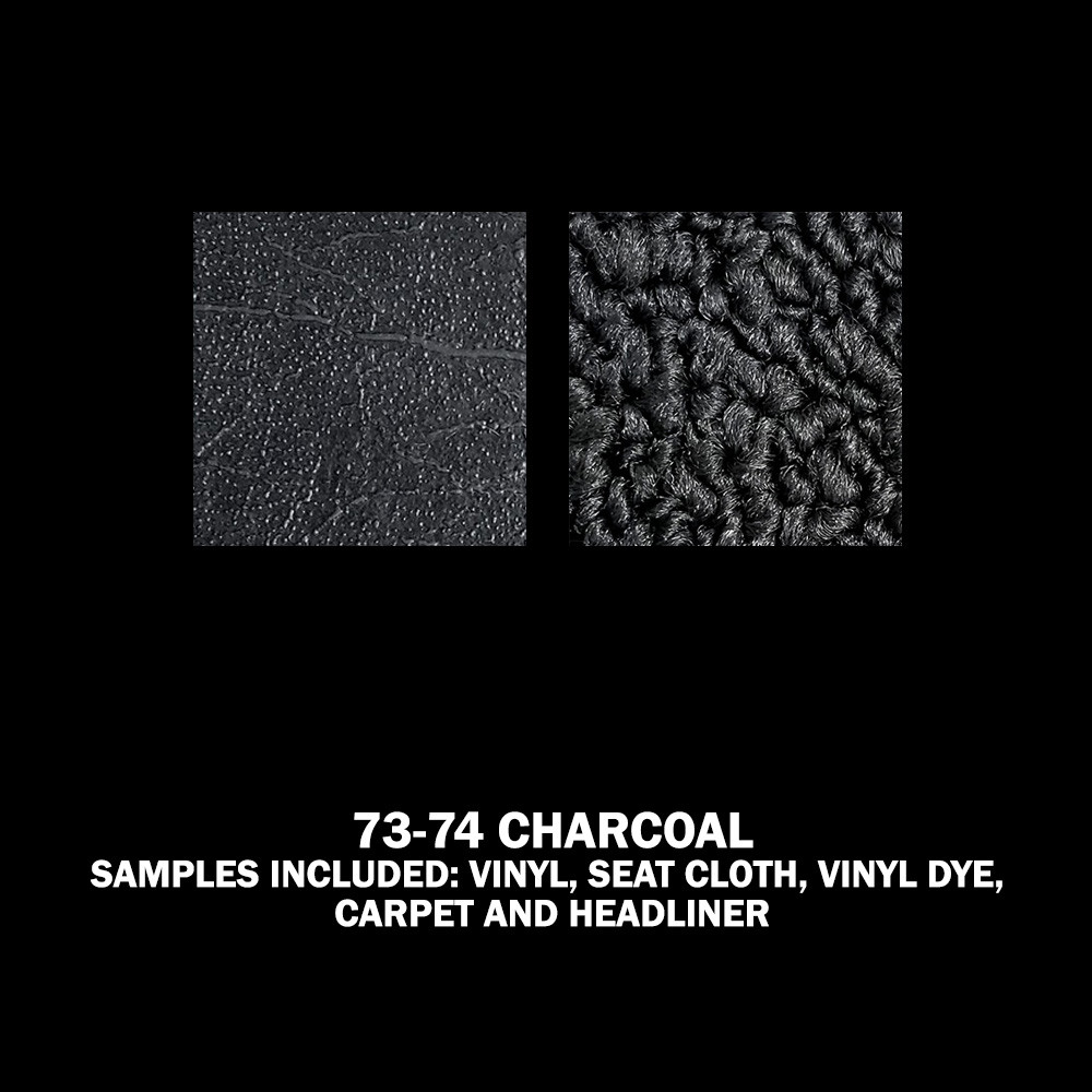 1973-74 Chevy & GMC Square Body Truck Interior Color Sample Kit, Charcoal