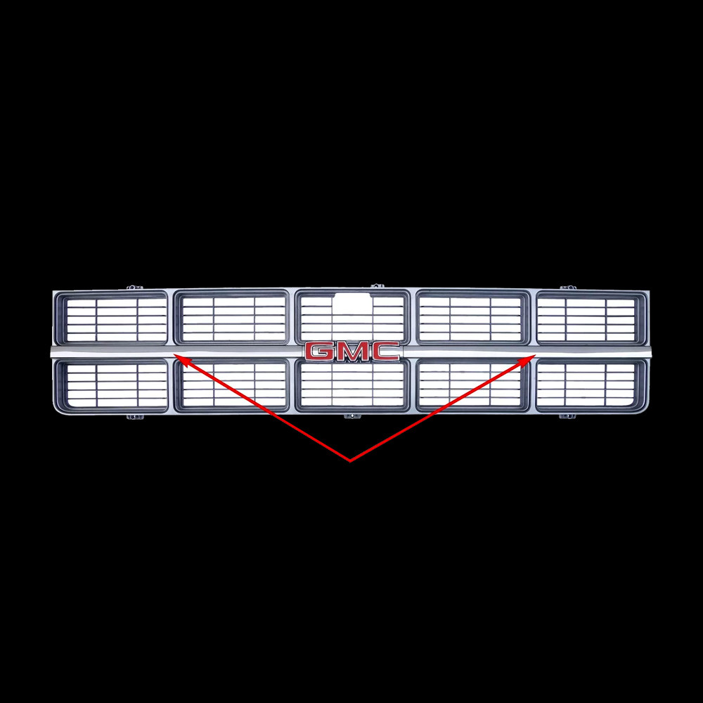 1977-80 Square Body GMC Truck Center Grille Moldings