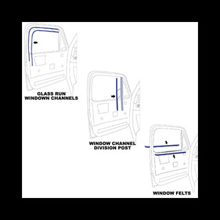 1973-80 Square Body Chevy & GMC Truck Window Felt & Window Channel Kit