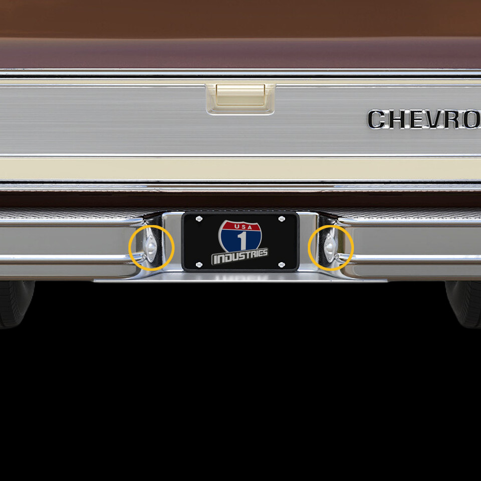 1973-87 Square Body Chevy & GMC Truck Step Bumper Rear License Plate Lamp