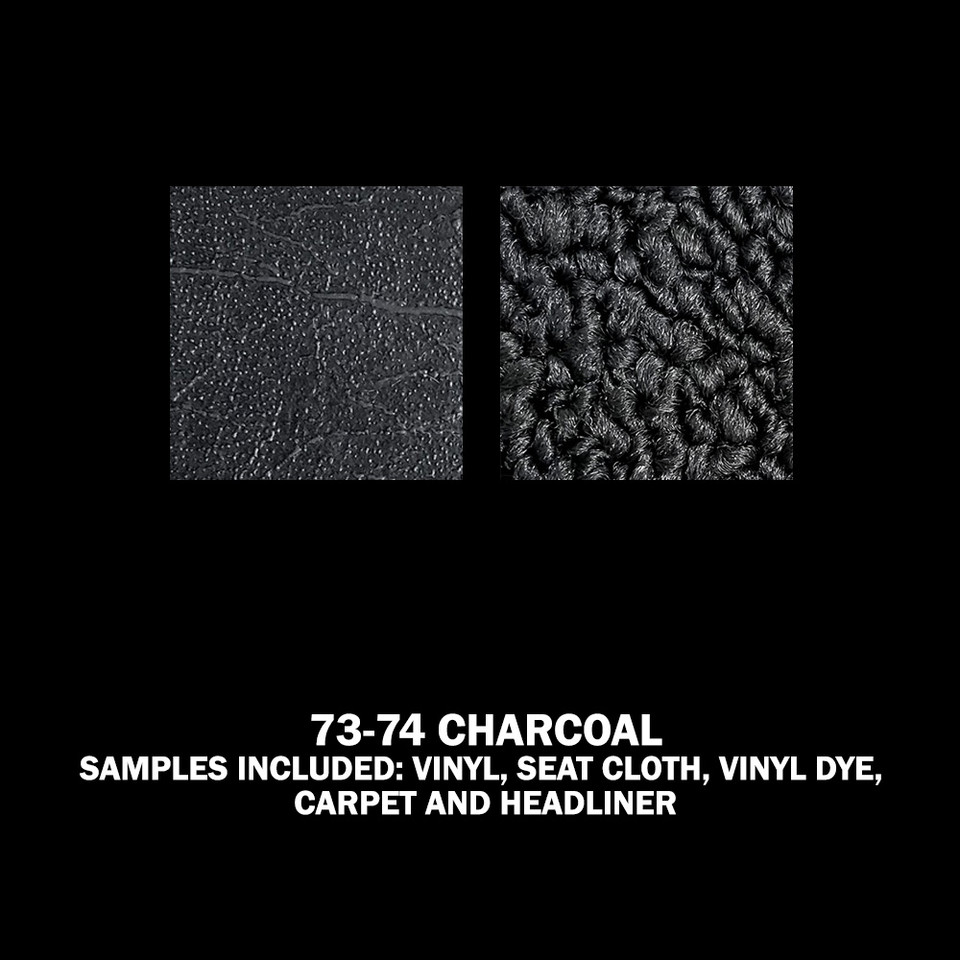 1973-74 Chevy & GMC Square Body Truck Interior Color Sample Kit, Charcoal