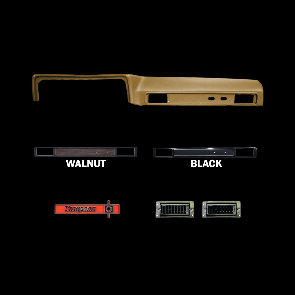 1979-80 Square Body Chevy Truck Cheyenne Vinyl Dash Pad Kit with AC
