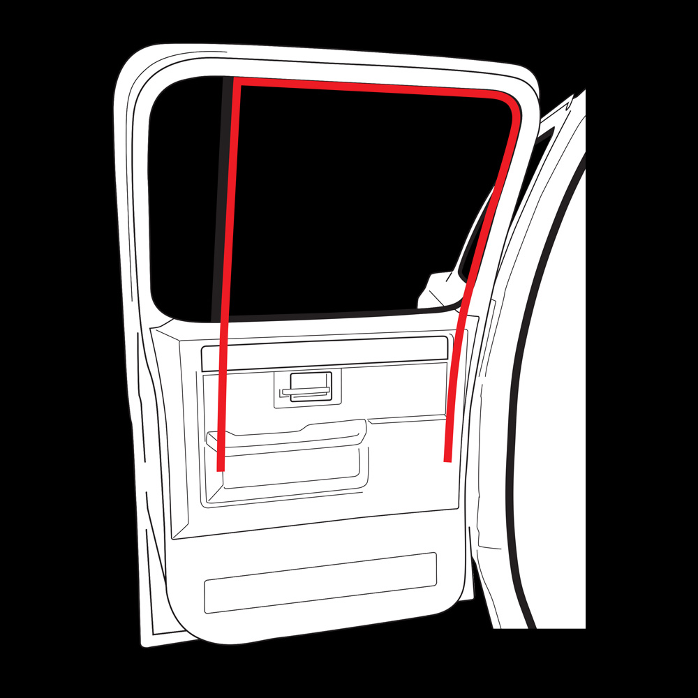 1973-91 Square Body Chevy & GMC Truck Crew Cab Rear Door Glass Run ...