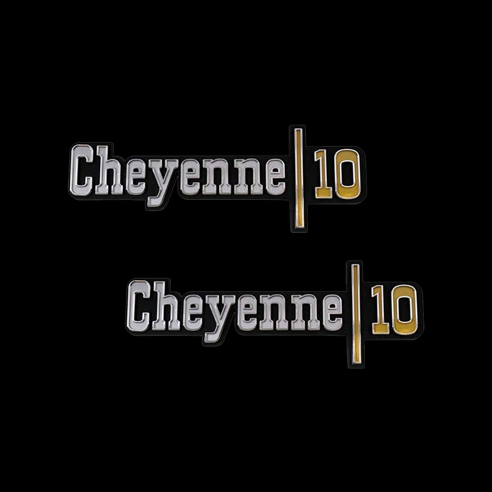 1973-74 Square Body Chevy Truck CHEYENNE 10 Fender Emblems ...