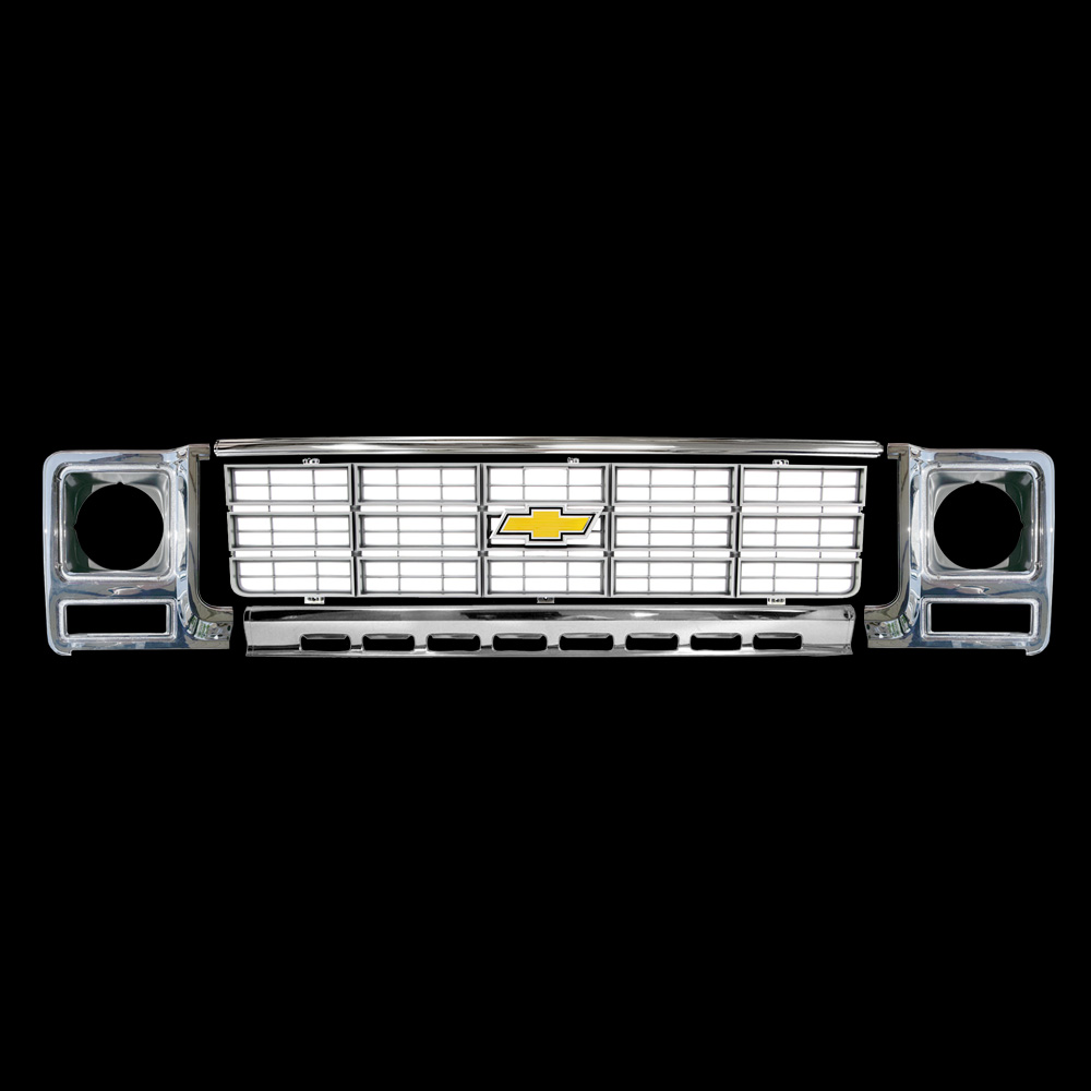 1979 Chevy Truck Grille Kit, Silver Grille - usa1industries.com