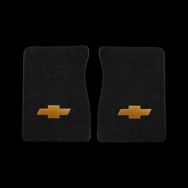 1973-87 Square Body Chevy Truck Carpet Floor Mats with Bowtie Logo