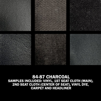1984-87 Chevy & GMC Square Body Truck Interior Color Sample Kit, Charcoal