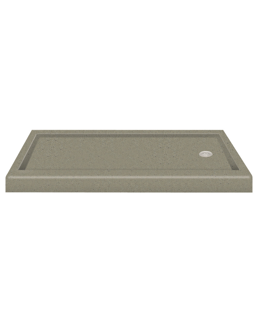 Transolid Decor Solid Surface 60-in x 32-in Shower Base with Right ...
