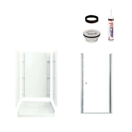 Sterling Accord Vikrell 36-In X 77-In Alcove Shower Base And Wall Kit ...