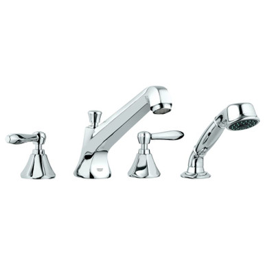 Grohe Somerset Single Handle Roman Bathtub Faucet Kit With Deck Mount ...