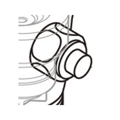 Manual Override Button for Flush Valve in Chrome