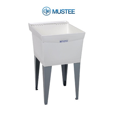 Mustee 18F Laundry Tub 24x20 Floor Mount in White