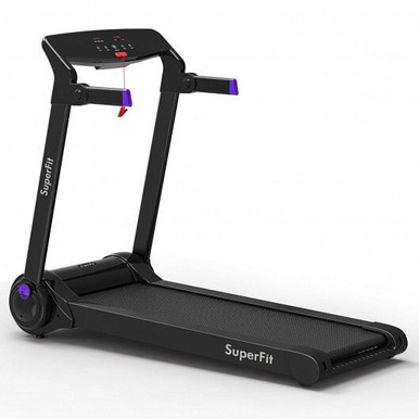 3HP Electric Folding Treadmill with Bluetooth Speaker-Purple - Color ...