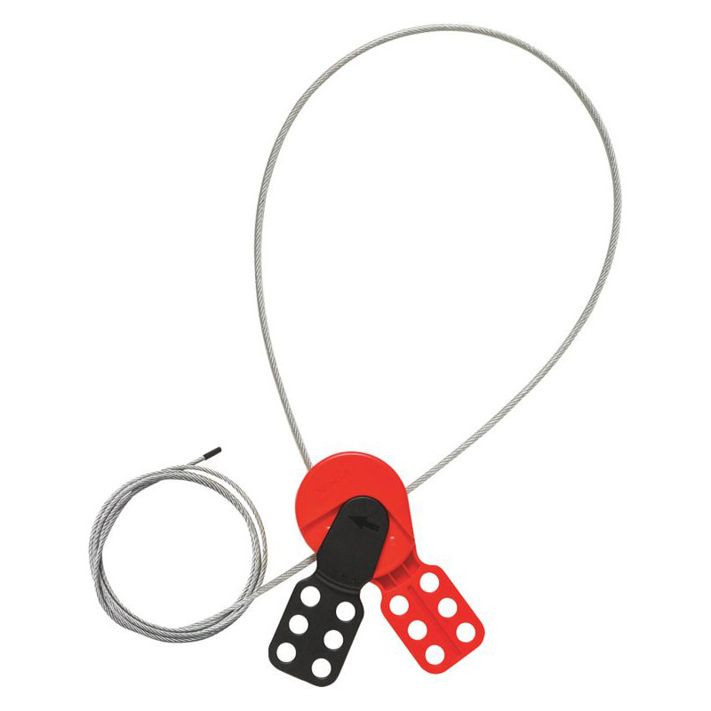 Cable Lockout Hasp with 6 ft. Cable - Lockout Tagout