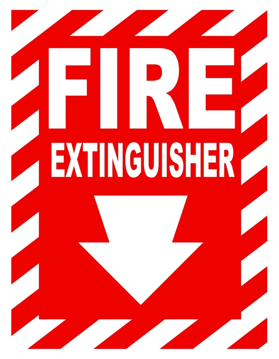 Fire Extinguisher Pictogram Sign | Zing Green Products