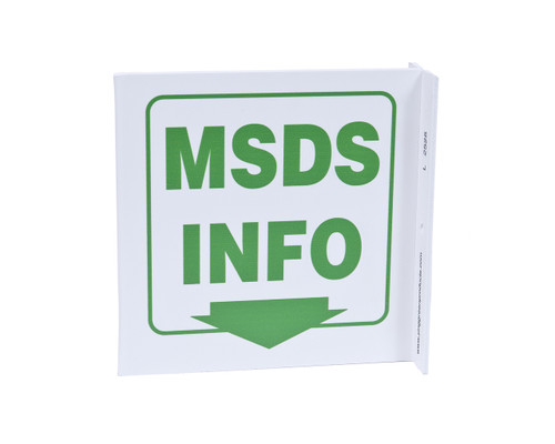Projecting Sign, MSDS Info, L-shape | Zing Green Products