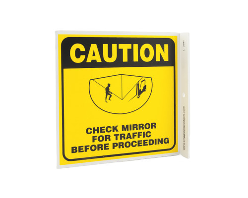 Check Mirror For Traffic Sign, Projects 7", L-shape | Zing