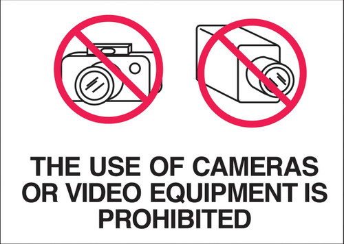 Cameras Prohibited Sign - Security Signs | Zing Green Products