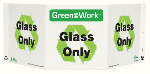 Glass Only Recycling Sign- Triview Projecting Signs | Zing