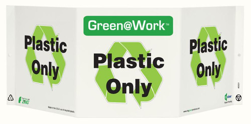 Plastic Only Recycling Sign- Triview Projecting Signs | Zing