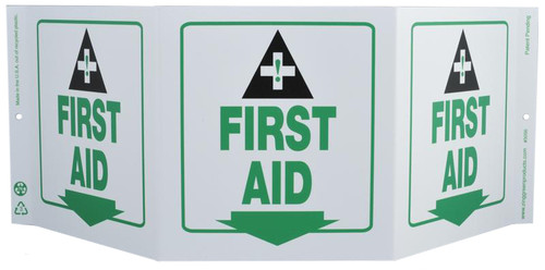 First Aid Sign, Projects 5" - Triview Projecting Signs | Zing