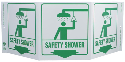 Safety Shower Sign, Triview, Projects 5" | Zing