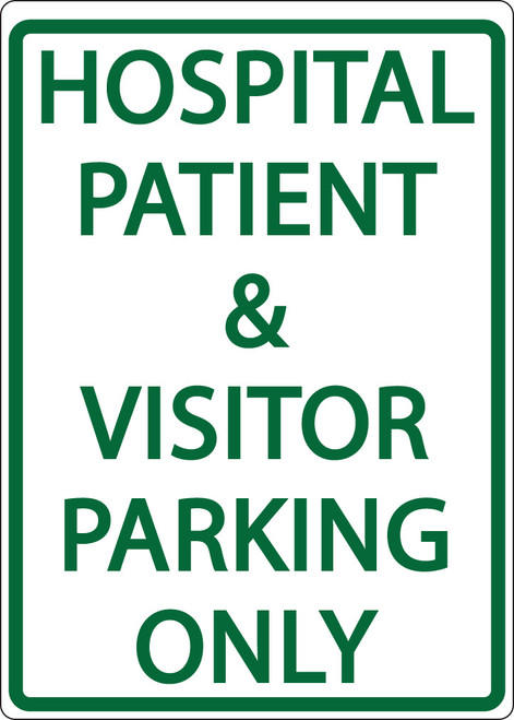 Hospital Patient and Visitor Only Sign | Zing Green Products