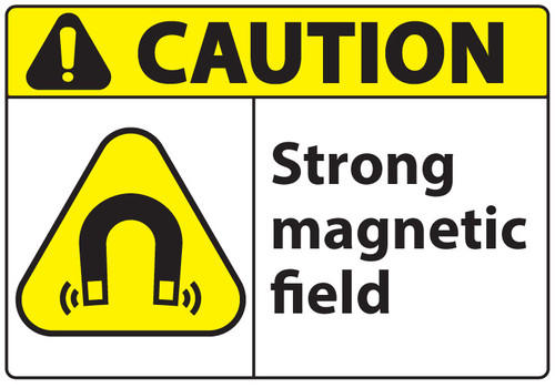 Caution, Strong Magnetic Field Sign | Zing Green Products