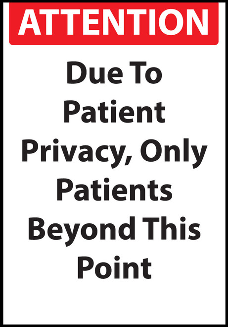 Only Patients Beyond This Point Sign | Zing Green Products