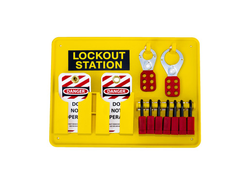 Mini Lockout Station, 7 locks - ZING Green Safety Products
