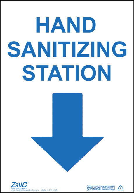 Hand Sanitizing Station Sign | Zing Safety