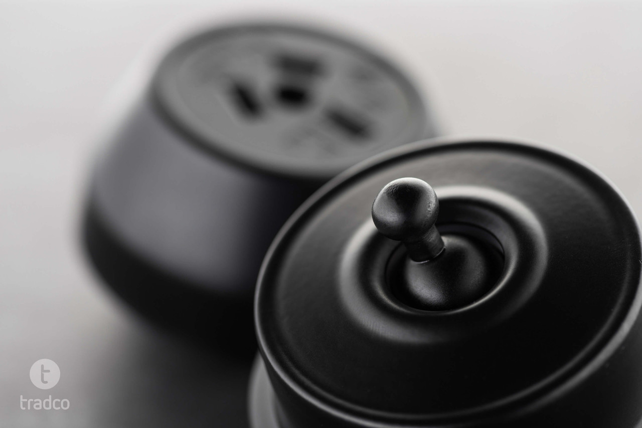 Tradco Federation Toggle Light Switch | 62mm | Matte Black