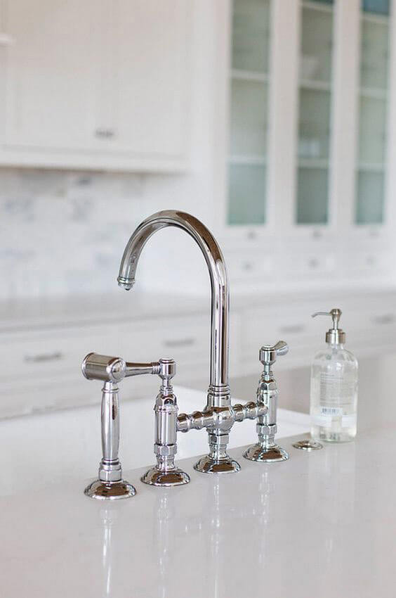 Nicolazzi 1460WS Tradizionale Gooseneck Kitchen Tap with Separate Spray ...