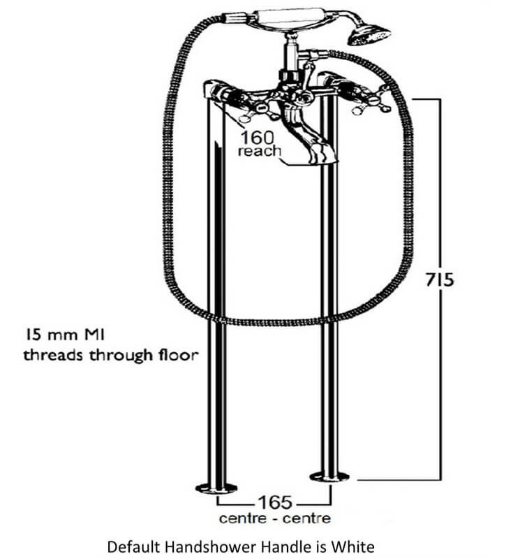 CB Ideal Roulette Floor Mounted Telephone Bath Tap
